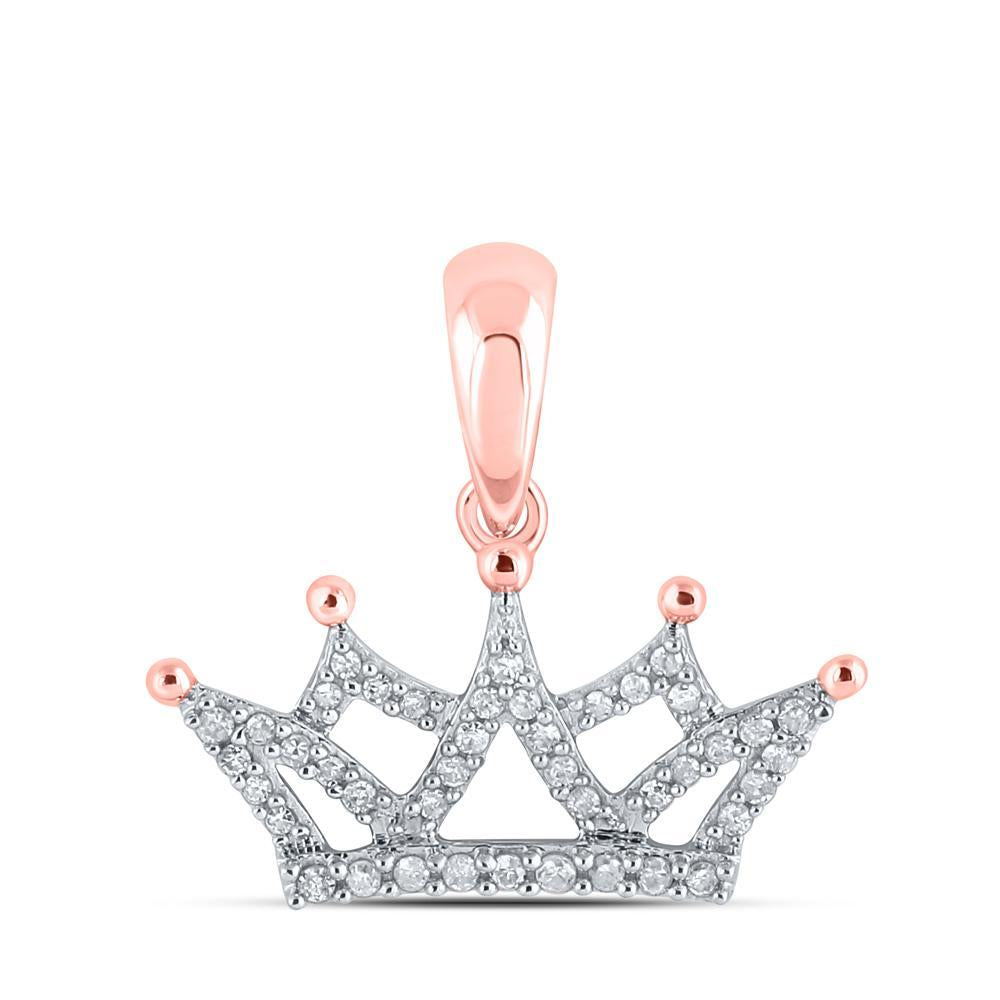 Rose gold crown pendant store